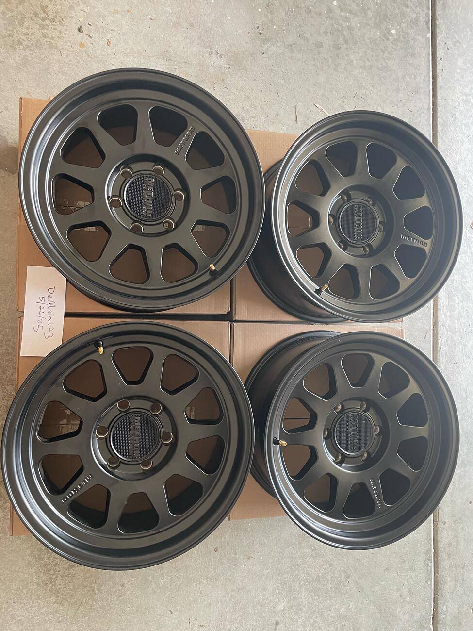 California - Method 316 18" Matte Black Rims - $650. 2 months old, Like ...