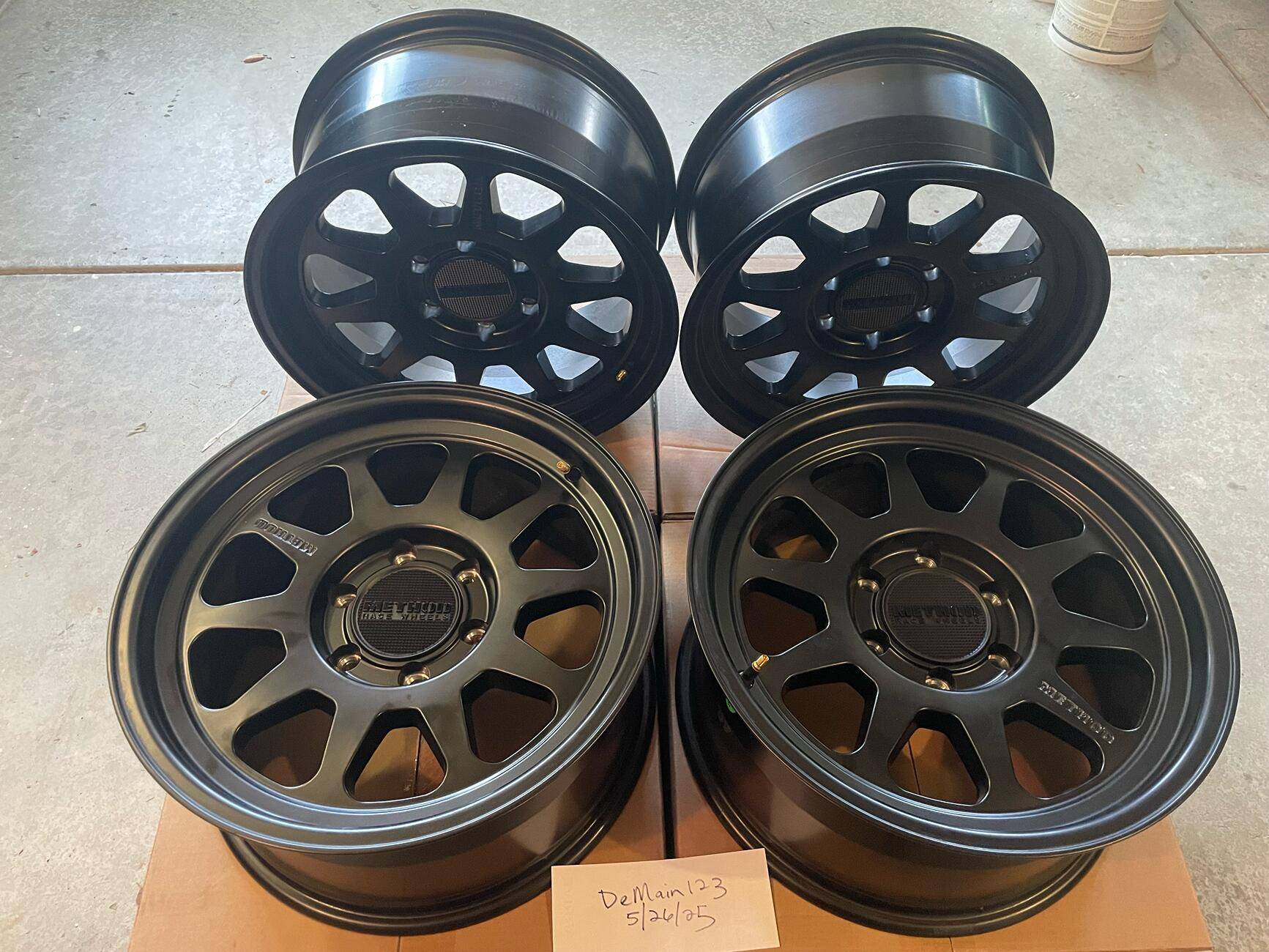 California - Method 316 18" Matte Black Rims - $650. 2 months old, Like ...