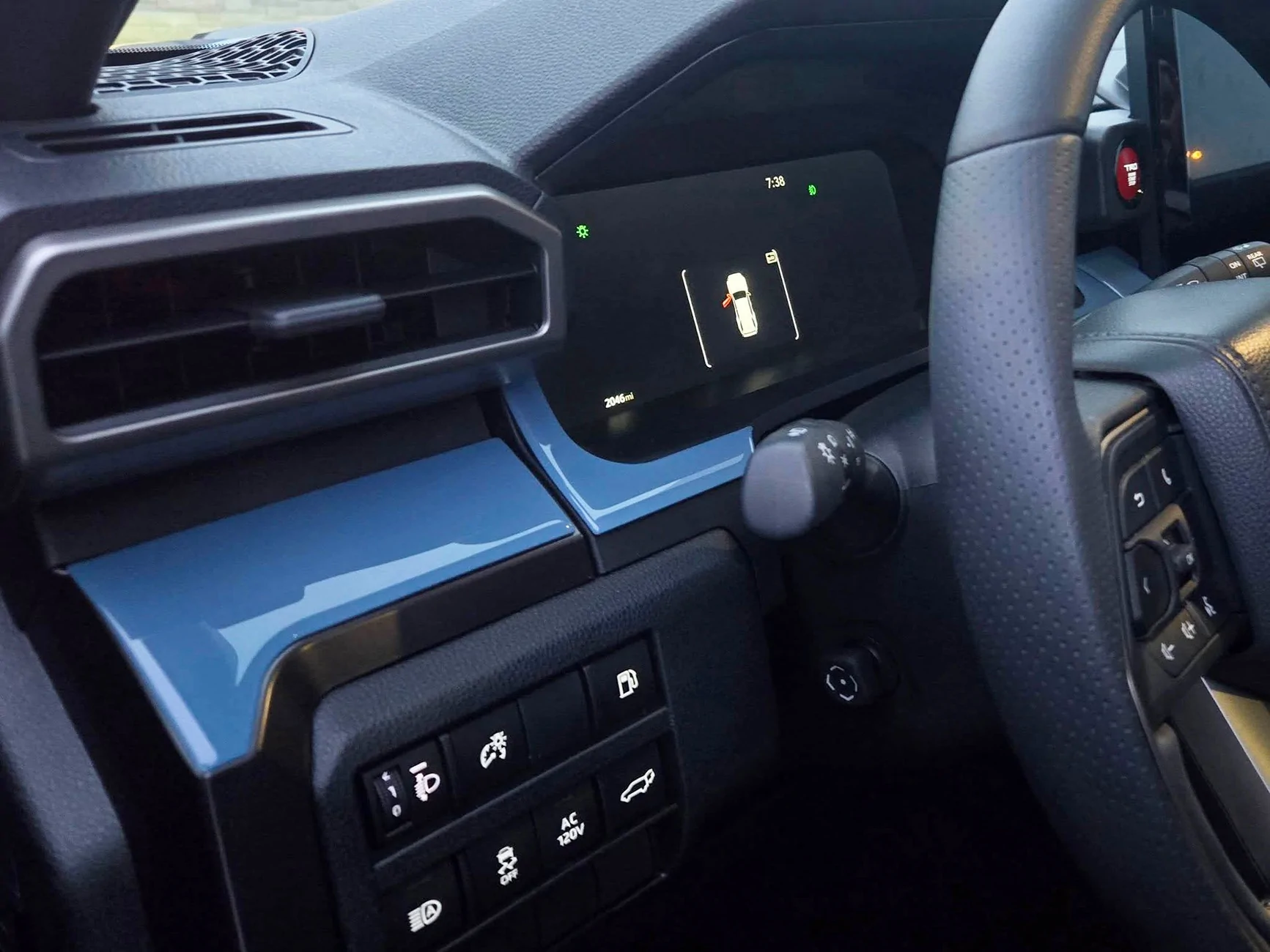 Dash Accent Color Overlay installed on Dashboard Trim (Heritage Blue ...